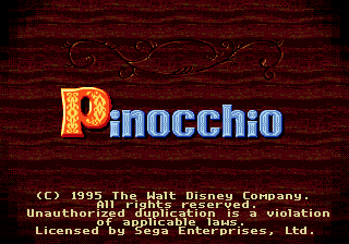 Screenshot of Pinocchio (Genesis, 1995) - MobyGames