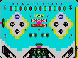 Screenshot of Pinball Wizard (ZX Spectrum, 1983) - MobyGames