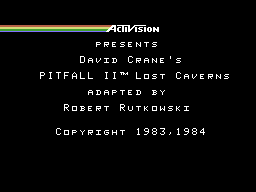 Screenshot of Pitfall II: Lost Caverns (ColecoVision, 1984) - MobyGames