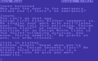 Screenshot of Planetfall (Commodore 64, 1983) - MobyGames