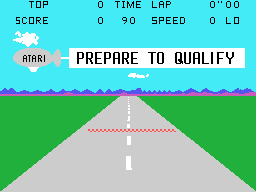 Screenshot of Pole Position (TI-99/4A, 1982) - MobyGames