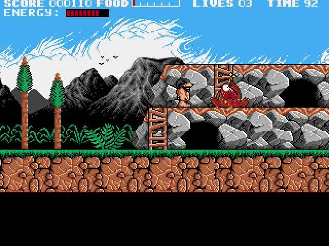 Screenshot of Prehistorik (Amiga, 1991) - MobyGames