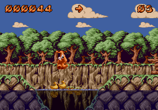 Screenshot of Puggsy (Genesis, 1993) - MobyGames