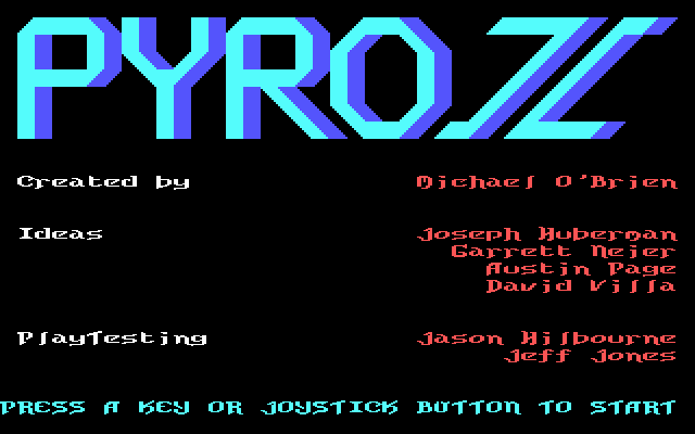 Screenshot of Pyro II (DOS, 1990) - MobyGames