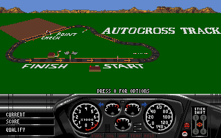 Screenshot of Race Drivin' (Amiga, 1990) - MobyGames