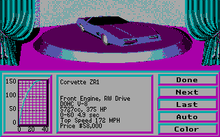 Screenshot of Stunts (DOS, 1990) - MobyGames