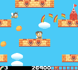 Screenshot of Rainbow Islands (Game Boy Color, 1987) - MobyGames