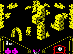 Screenshot of Knight Lore (ZX Spectrum, 1984) - MobyGames