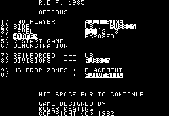 RDF 1985 screenshots - MobyGames