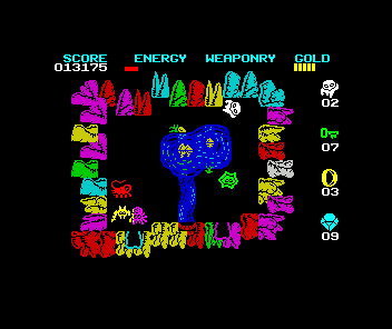 Screenshot of Wizard's Lair (ZX Spectrum, 1985) - MobyGames