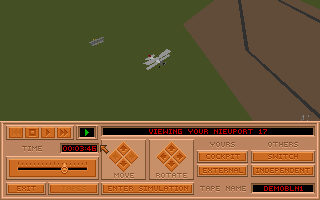 Screenshot of Red Baron (DOS, 1990) - MobyGames