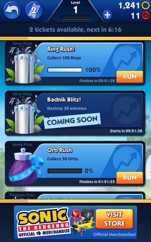 Screenshot of Sonic Dash 2: Sonic Boom (Android, 2015) - MobyGames