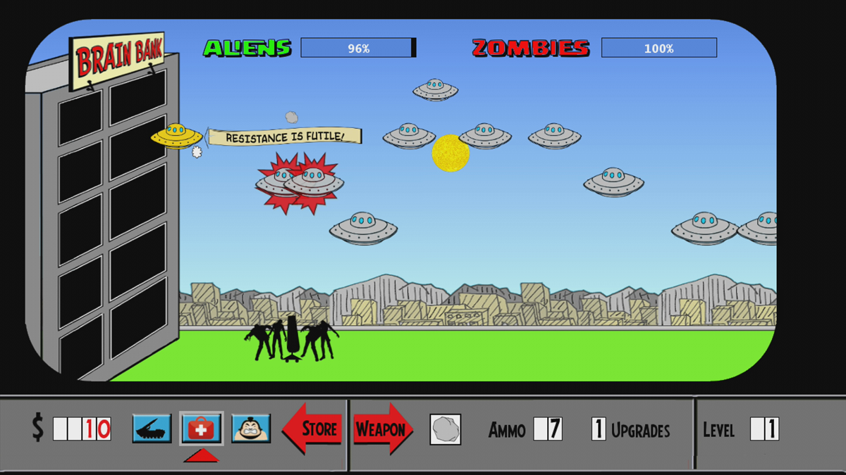 Screenshot of Zombies Hate Aliens! (Xbox 360, 2011) - MobyGames
