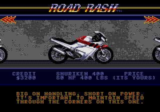 Screenshot of Road Rash (Genesis, 1991) - MobyGames