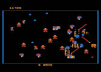 Screenshot of Robotron: 2084 (Atari 8-bit, 1982) - MobyGames