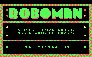 Screenshot of Roboman (DOS, 1989) - MobyGames