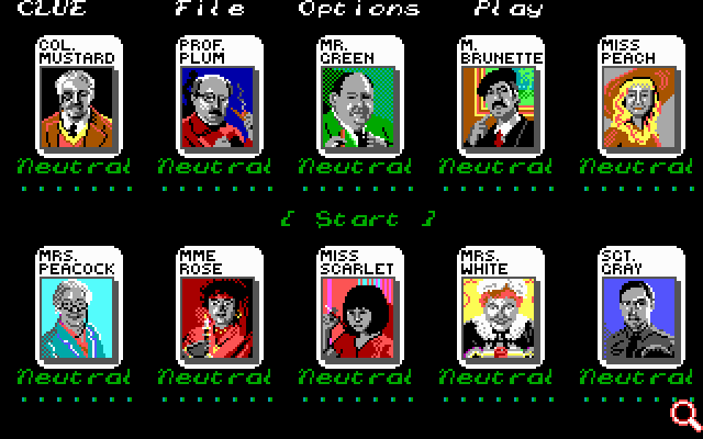 Screenshot of Clue: Master Detective (DOS, 1989) - MobyGames