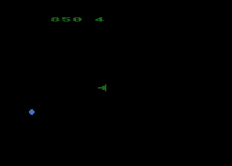 Screenshot of Asteroids (Atari 8-bit, 1979) - MobyGames