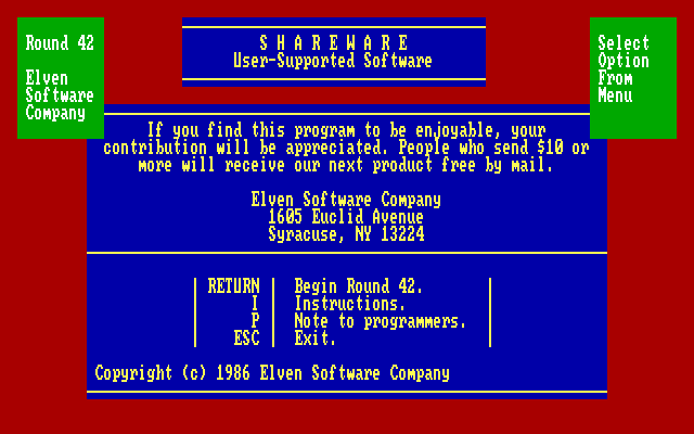 Round 42 (1986) - MobyGames