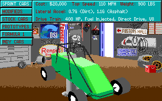 Screenshot of Mario Andretti's Racing Challenge (DOS, 1991) - MobyGames