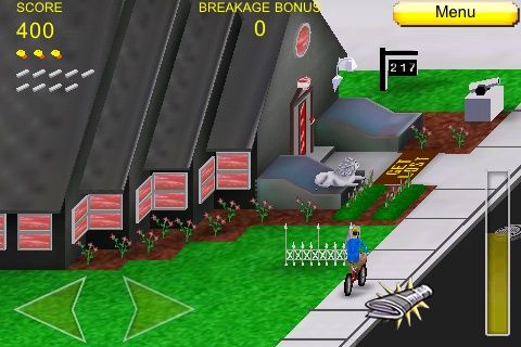 Screenshot of Paperboy (iPhone, 2009) - MobyGames