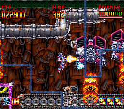 Screenshot of Super Turrican (SNES, 1993) - MobyGames