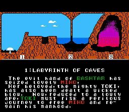 Screenshot of Toki (NES, 1989) - MobyGames