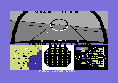 Screenshot of F-15 Strike Eagle (Commodore 64, 1984) - MobyGames