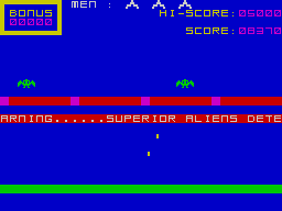 Screenshot of Invasion Force (ZX Spectrum, 1982) - MobyGames