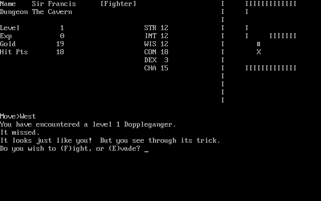 Screenshot of DND (DOS, 1976) - MobyGames