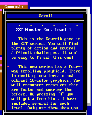 Screenshot of Super ZZT (DOS, 1992) - MobyGames
