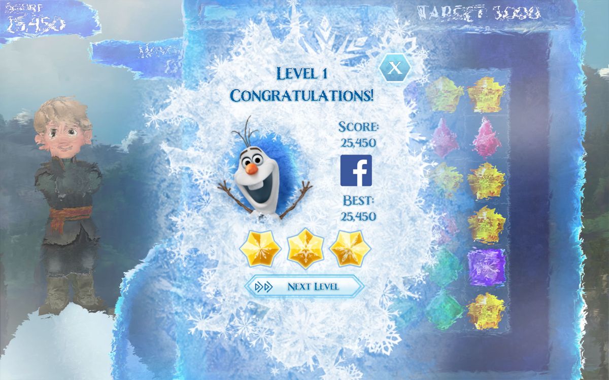 Screenshot of Frozen: Free Fall (Android, 2013) - MobyGames