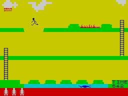 Screenshot of Jungle Trouble (ZX Spectrum, 1983) - MobyGames