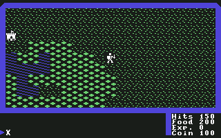 Screenshot of Ultima I (Commodore 64, 1986) - MobyGames
