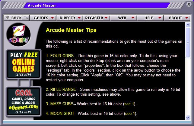 Screenshot of Arcade Master (Windows, 2002) - MobyGames