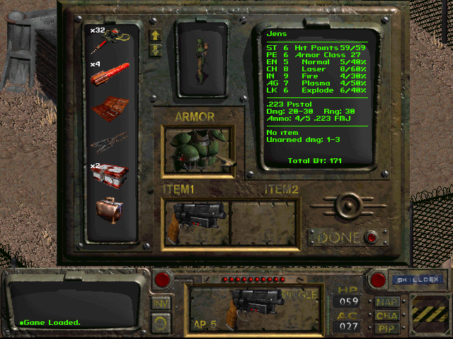 Screenshot of Fallout (DOS, 1997) - MobyGames