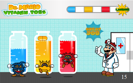 Screenshot of Dr. Mario: Vitamin Toss (Browser, 2005) - MobyGames