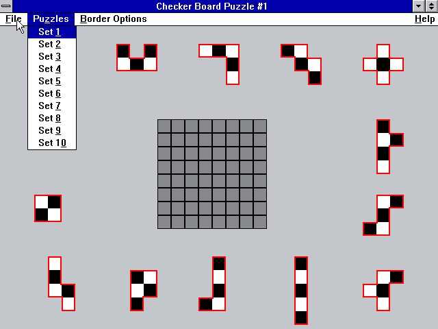 Checker Board Puzzles 1991 Mobygames