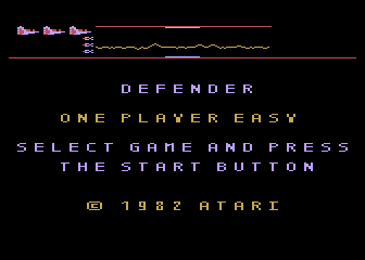 Screenshot of Defender (Atari 8-bit, 1981) - MobyGames