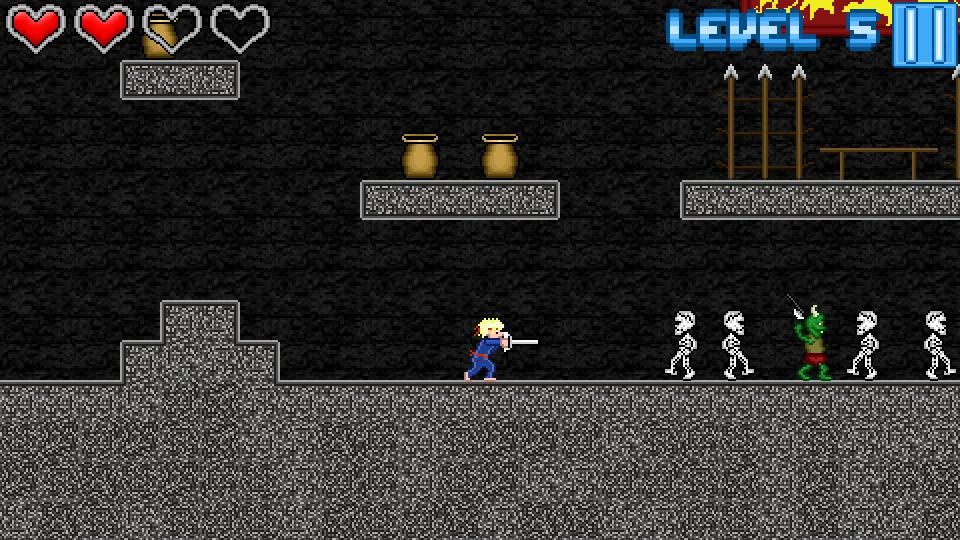 Screenshot of Pixel Sword (Browser, 2014) - MobyGames