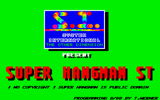 Super Hangman ST box covers - MobyGames