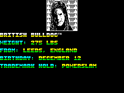 Screenshot of WWF Wrestlemania (ZX Spectrum, 1991) - MobyGames