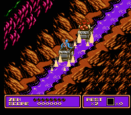 Screenshot of Zen: Intergalactic Ninja (NES, 1993) - MobyGames
