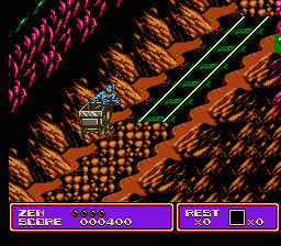 Screenshot of Zen: Intergalactic Ninja (NES, 1993) - MobyGames