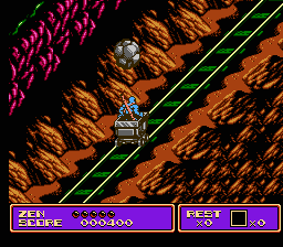 Screenshot of Zen: Intergalactic Ninja (NES, 1993) - MobyGames