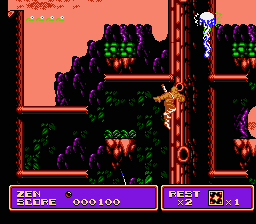 Screenshot of Zen: Intergalactic Ninja (NES, 1993) - MobyGames