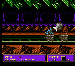 Screenshot of Zen: Intergalactic Ninja (NES, 1993) - MobyGames