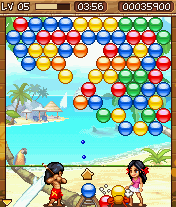 Screenshot of Bubble Bash! (J2ME, 2006) - MobyGames