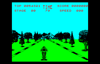 Screenshot of Enduro Racer (Thomson MO, 1986) - MobyGames
