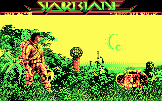 Screenshot of StarBlade (DOS, 1990) - MobyGames